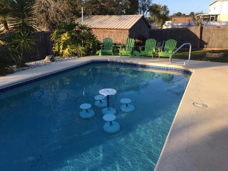 Relaxation Station Swimming Pool Table and Stools